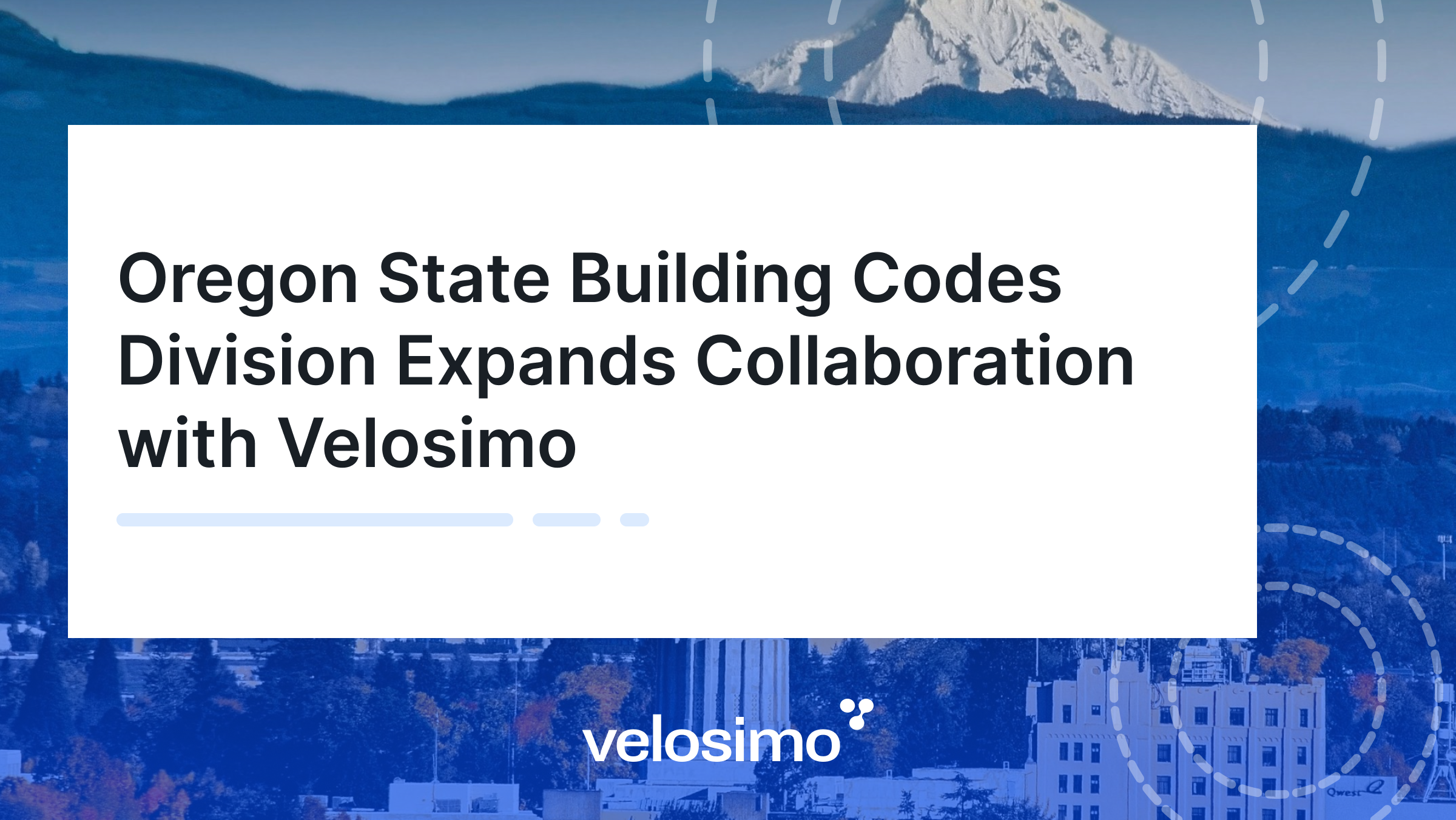 Oregon State Building Codes Division Expands Collaboration with Velosimo